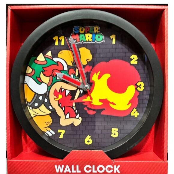 Nintendo | Wall Decor | Super Mario Bros Bowser Analog Wall Clock ...